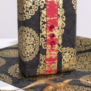 Our handmade wrapping paper is recycled as stainability is very important.