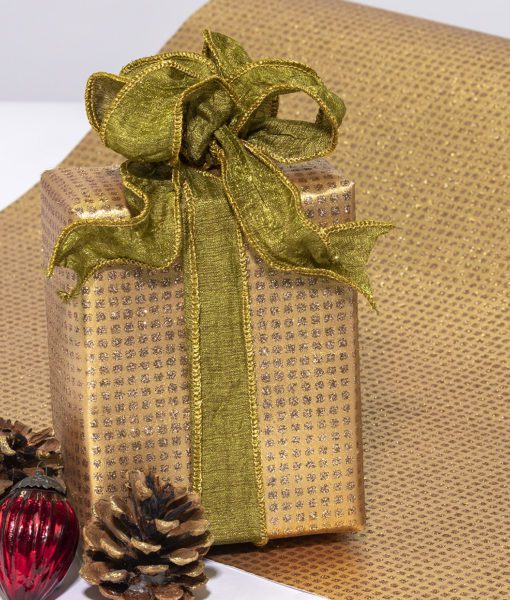 Our handmade wrapping paper is recycled as stainability is very important.