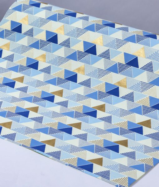 Handmade wrapping paper blue has many designs which are smart.